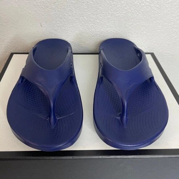 OOFOS | Shoes | Oofos Ooriginal Blue Recovery Sandals Flip Flop Comfort ...